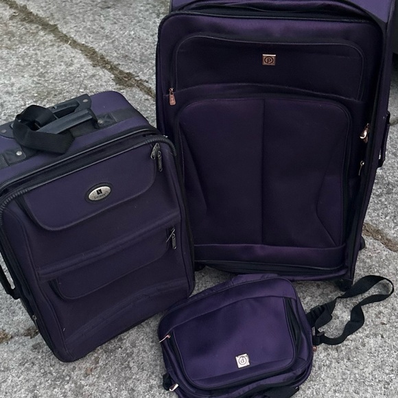 Bags | Stylish Purple Luggage Set For Men | Poshmark